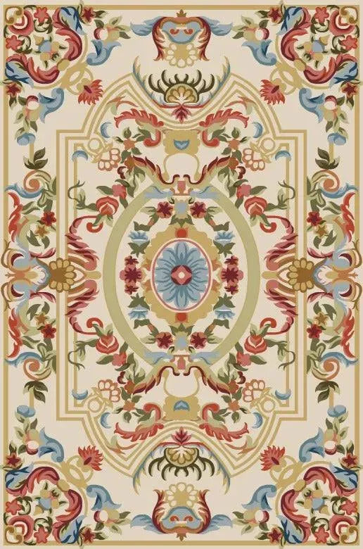 Zennova Carpet Luxury Wool Area Rug - ABUSHAN Color Green - Classic Ha